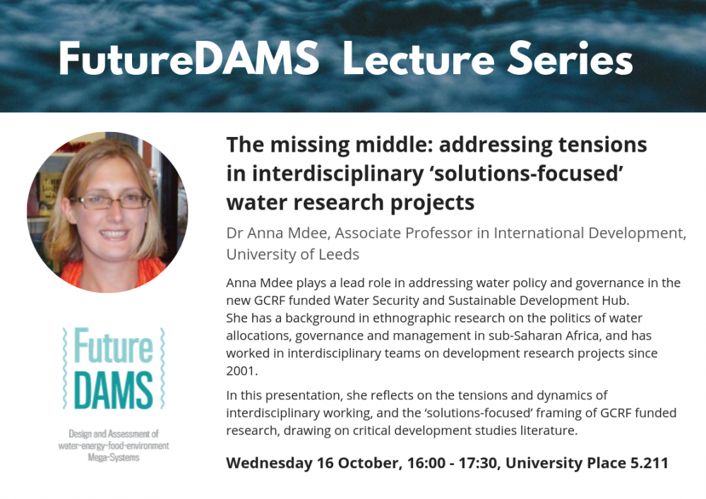 FutureDAMS lecture - Anna Mdee - The FutureDAMS Research Consortium